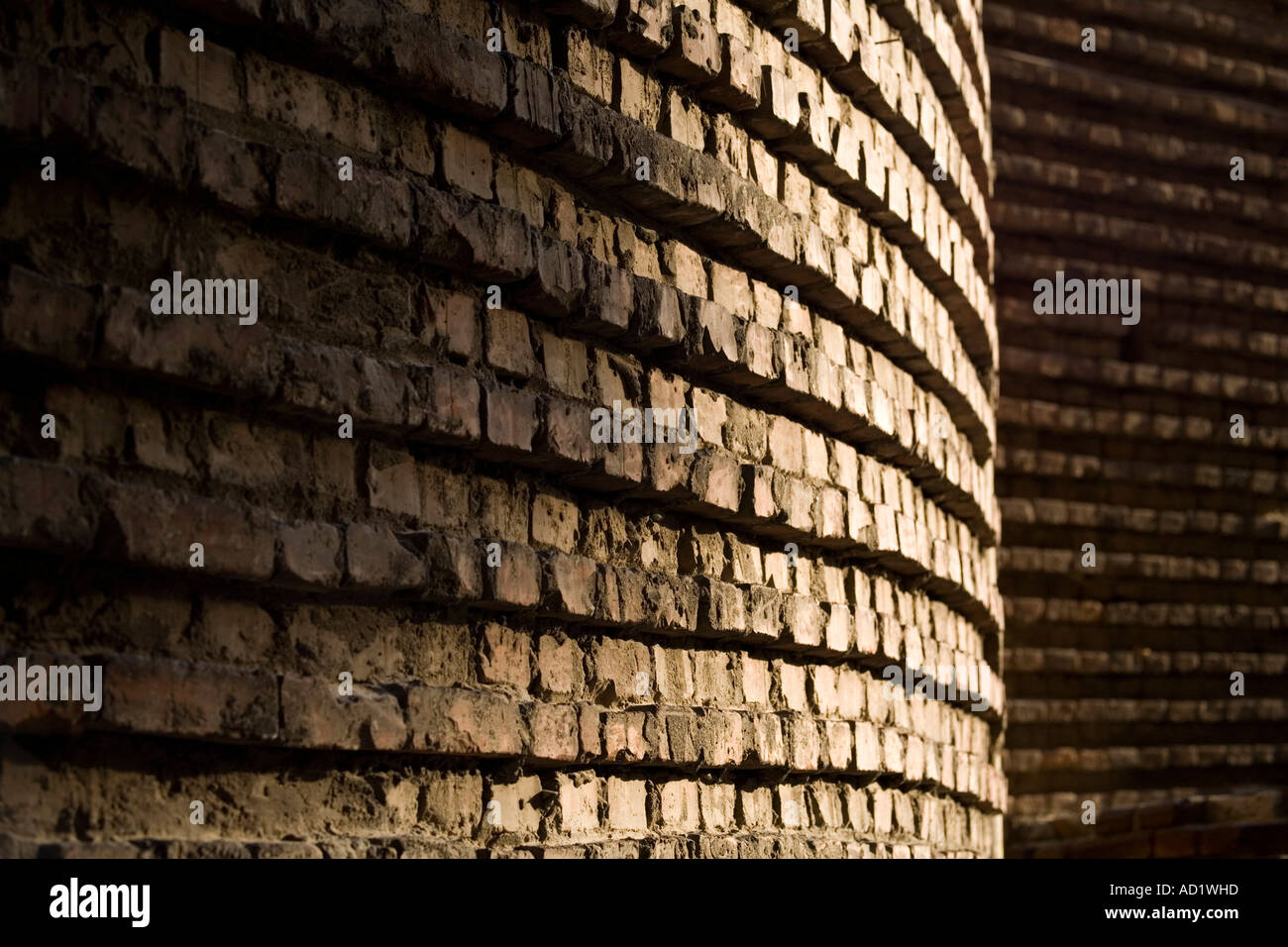 Old bricks curve pattern on the side of the Cathedral from Pavia, Italy ...