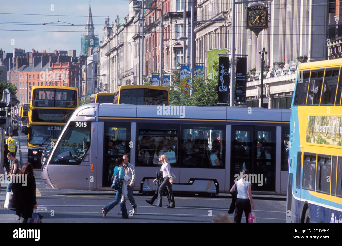 Rush hour at O Connell Street in Dublin Ireland Stock Photo - Alamy