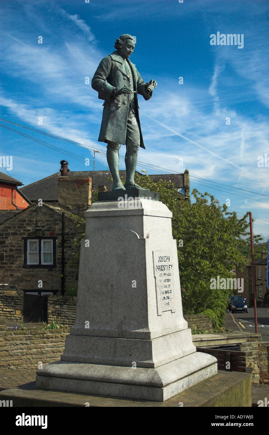 Statue of Joseph Priestley Dicoverer of Oxygen Born 1733 in Birstall ...