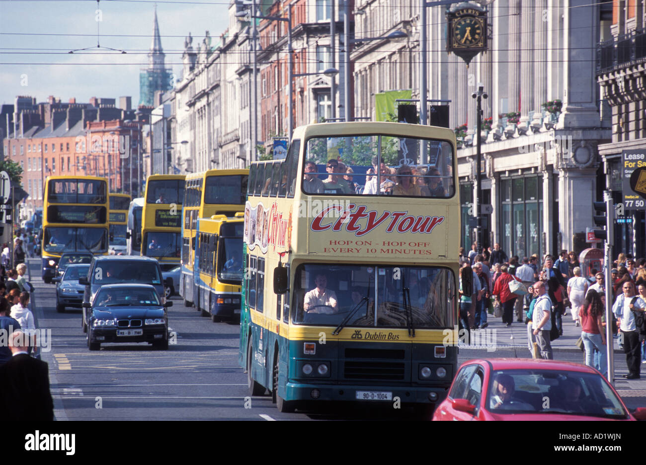 Rush hour at O Connell Street in Dublin Ireland Stock Photo - Alamy
