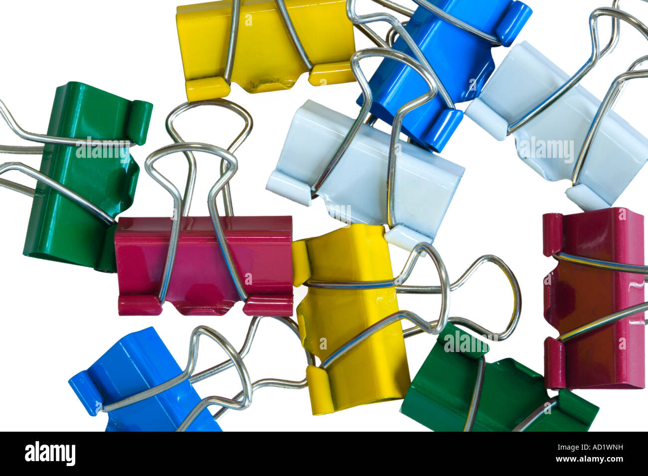 Multicolor bulldog paper document clips Stock Photo - Alamy
