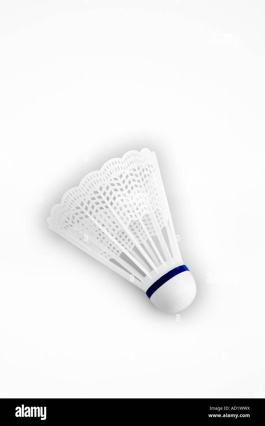 White badminton shuttlecock Stock Photo - Alamy