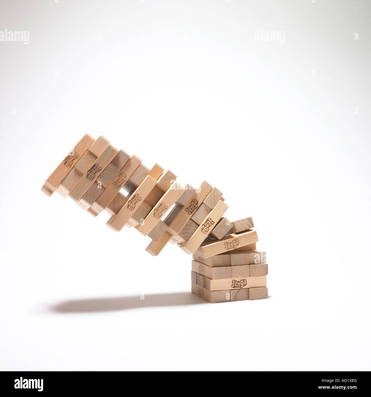 Jenga Blocks Falling