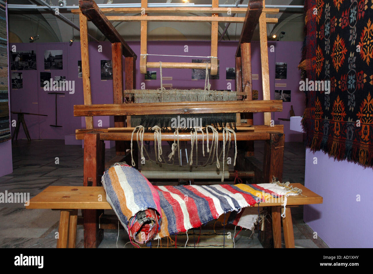 Antique polish loom machine Stock Photo - Alamy