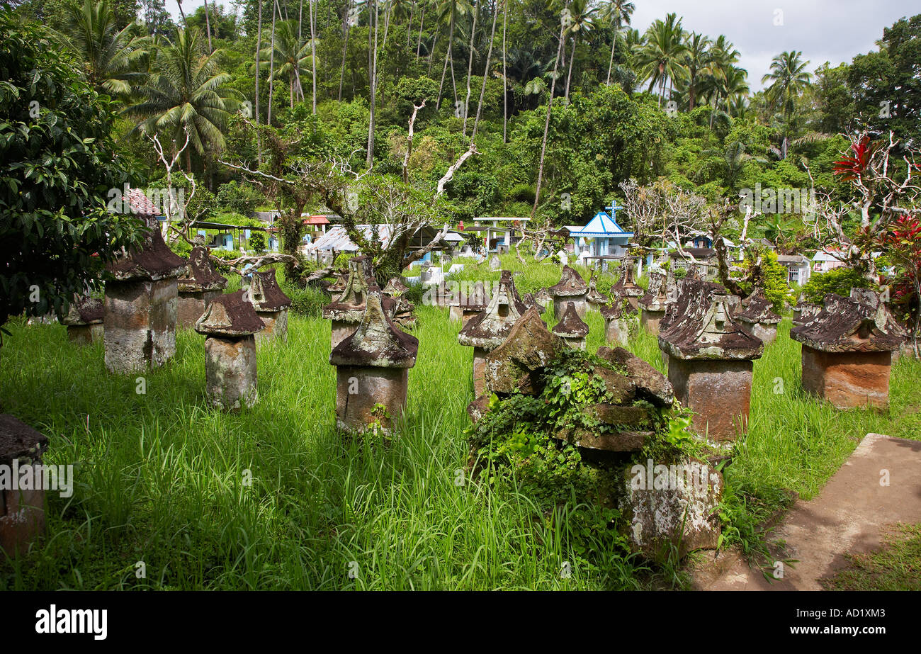 Waruga Stone Tombs in a Cemetery in Northern Sulawesi, Indonesia Stock ...