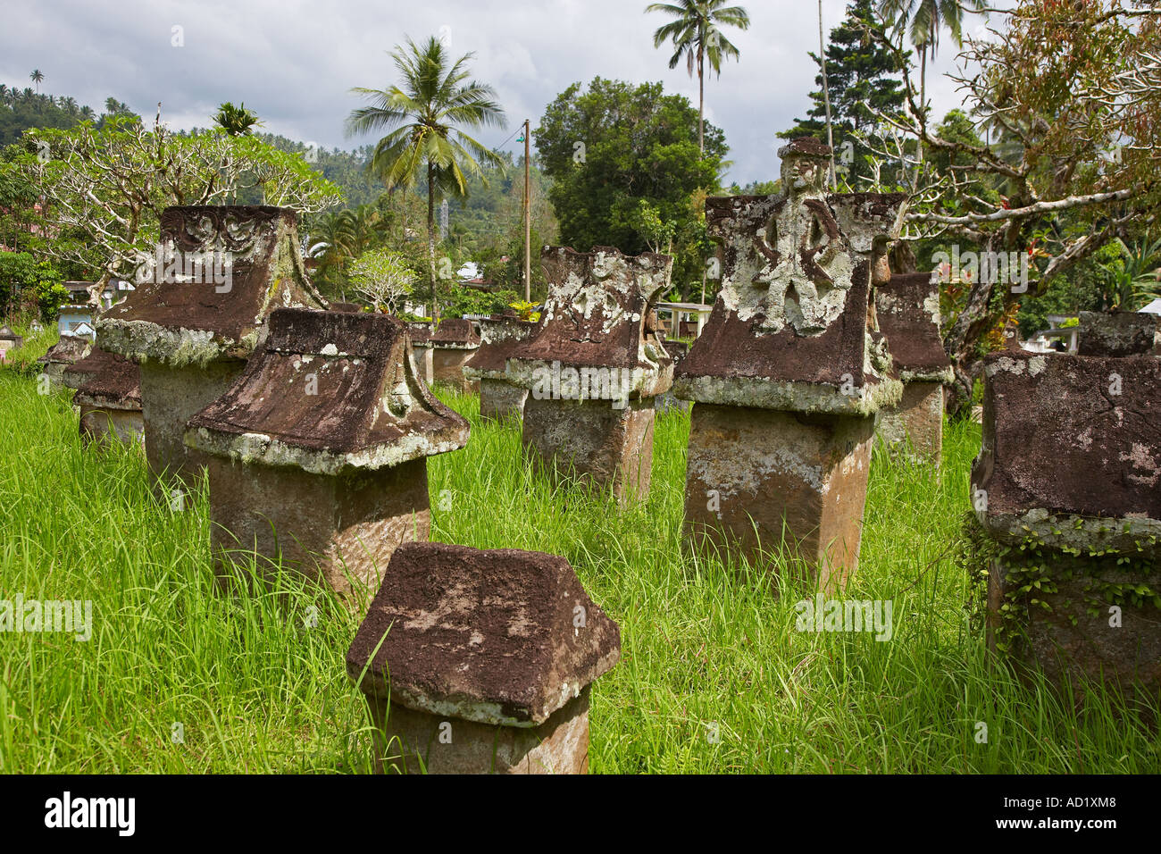 Waruga Stone Tombs in a Cemetery in Northern Sulawesi, Indonesia Stock ...