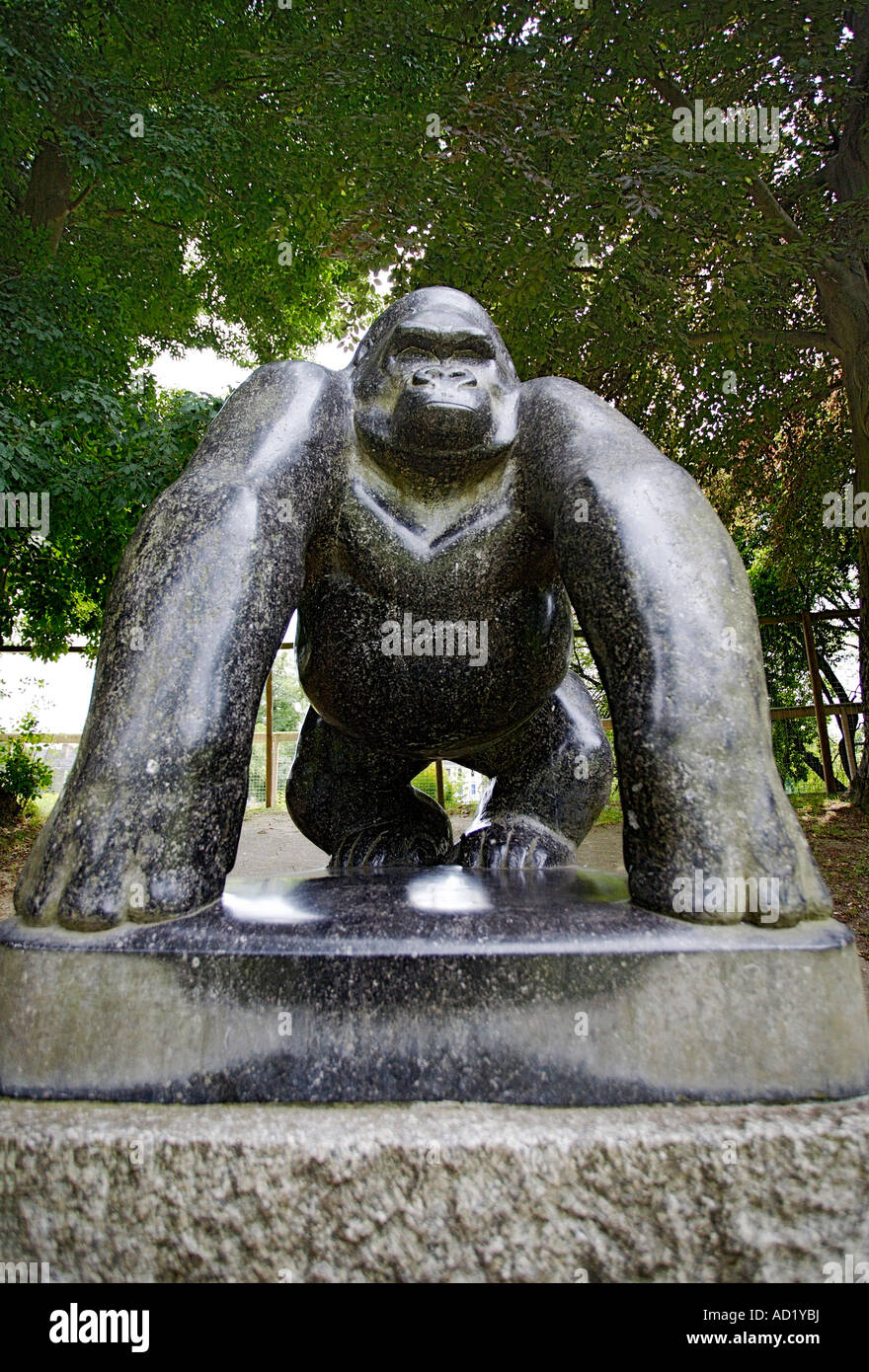 Statue of Guy the Gorilla. Crystal Palace Park, Sydenham, Bromley ...