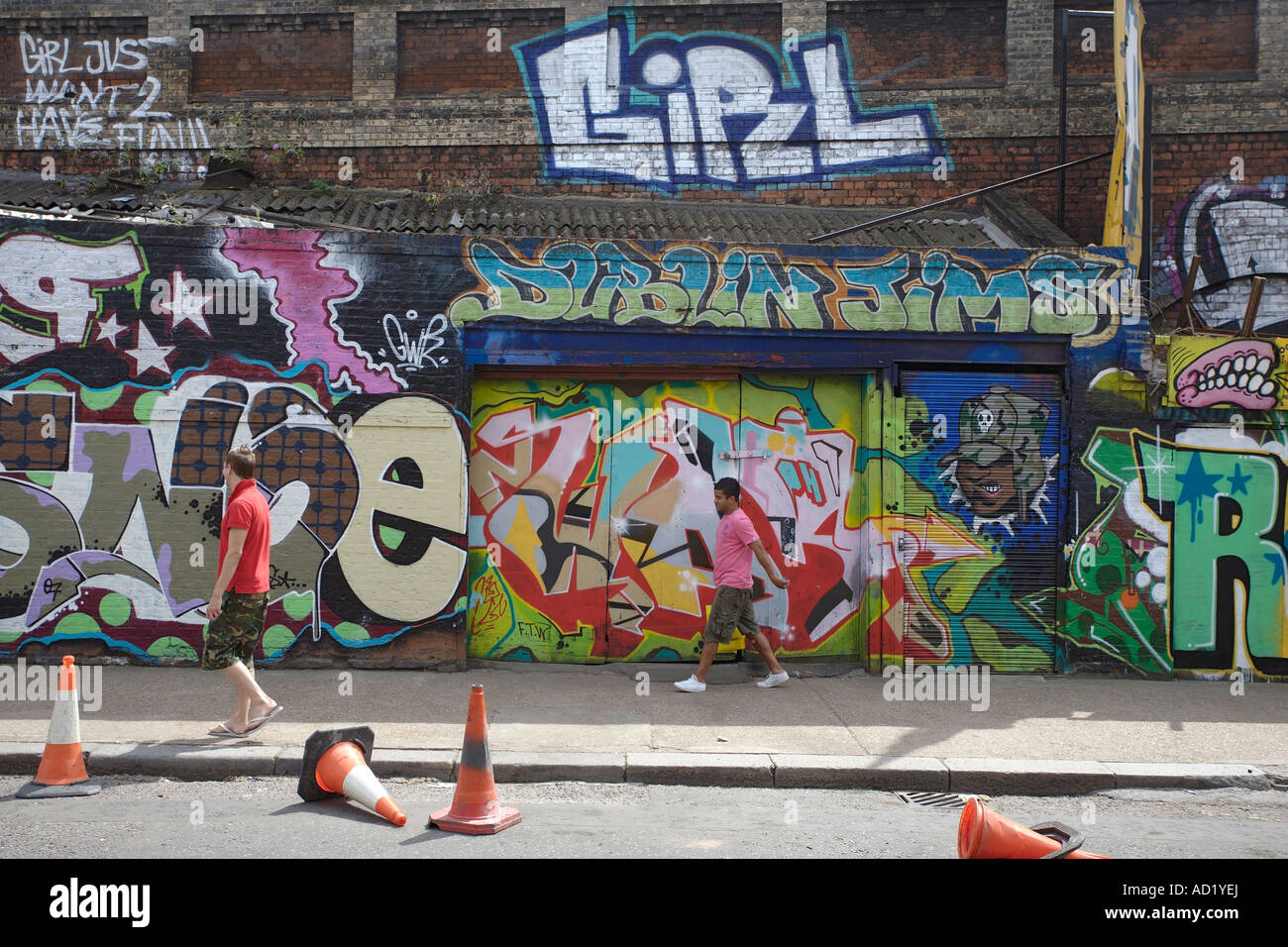 London graffiti. Sclater Street, Shoreditch, Tower Hamlets, London, E1 ...