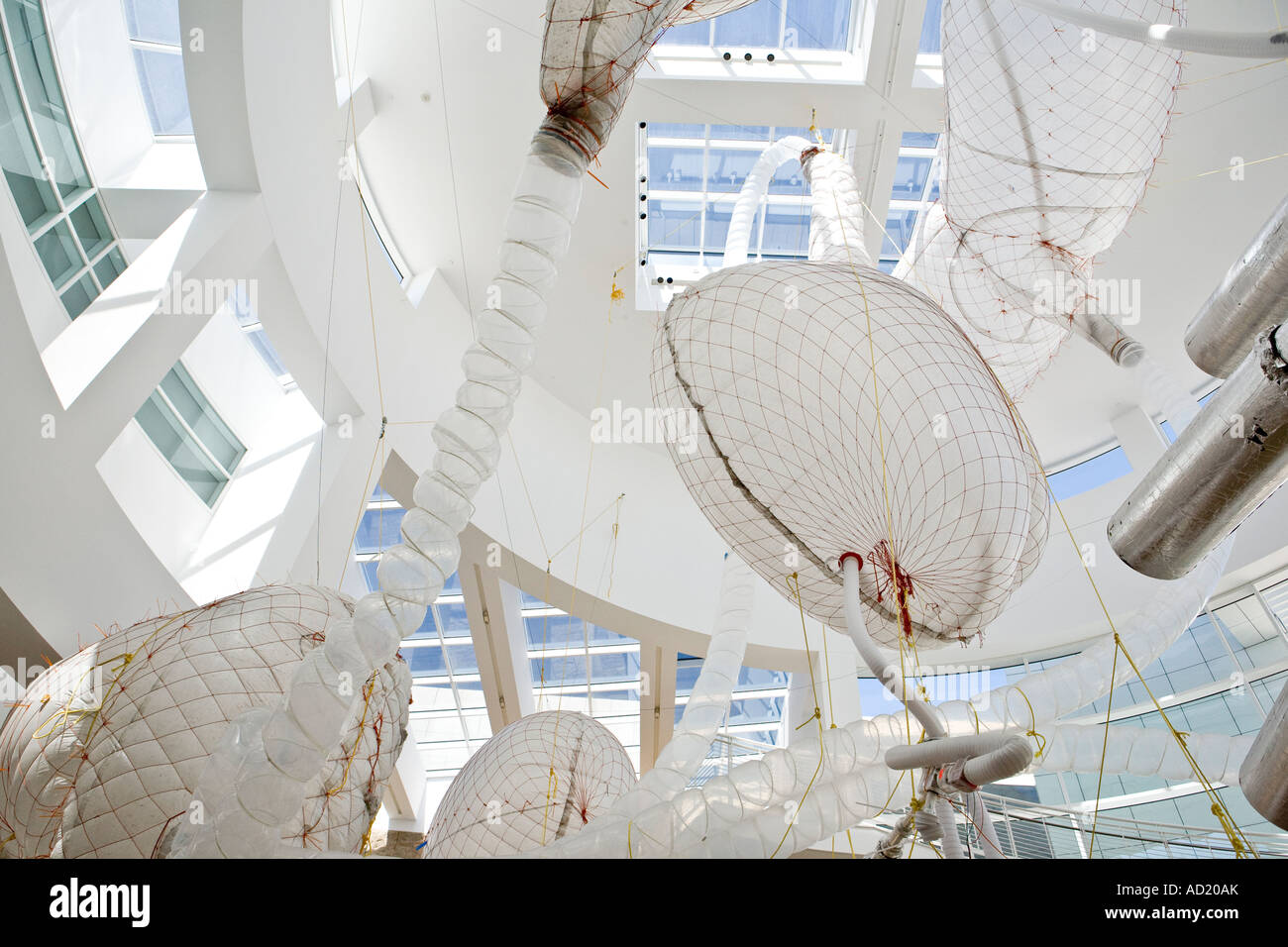 Artist Tim Hawkinson's "Uberorgan" installation in the entrance of the ...