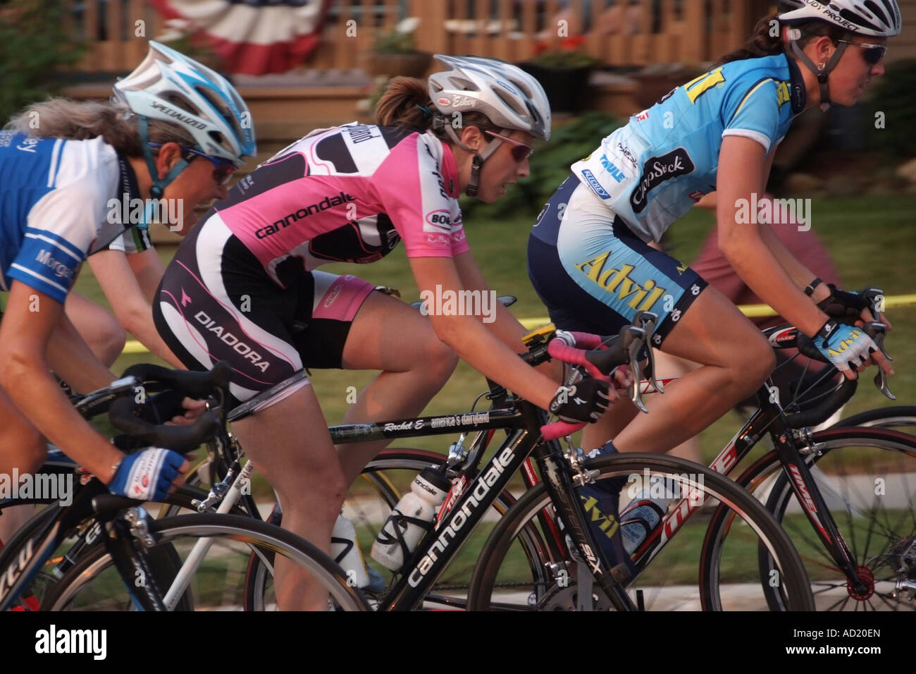 Competing young girls on racing bicycles Stock Photo - Alamy