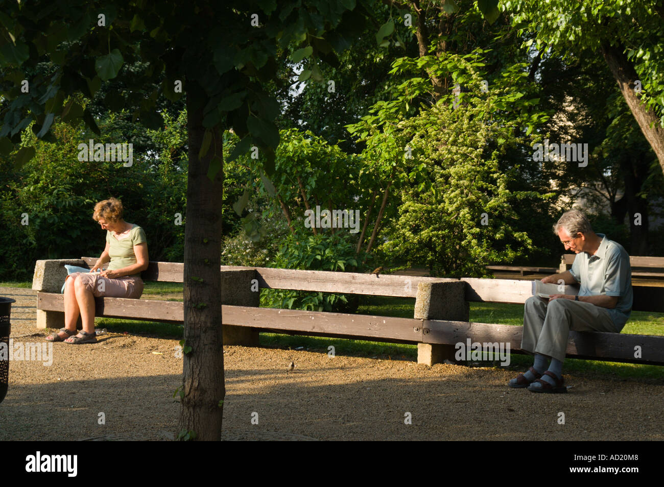 Two People Bench Apart High Resolution Stock Photography and Images - Alamy