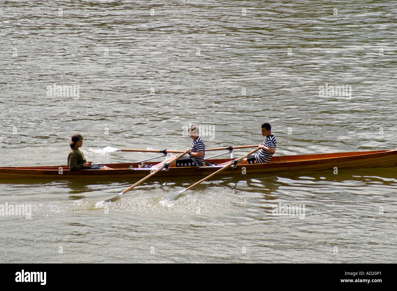 Margaret Island Budapest Hungary sport rowing on the Danube river Stock ...