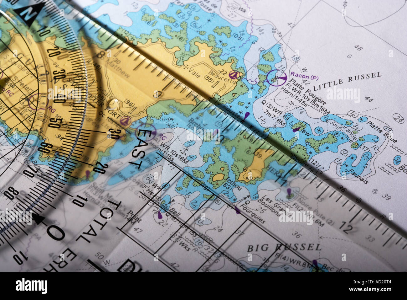 Portland Plotter and Chart Stock Photo - Alamy