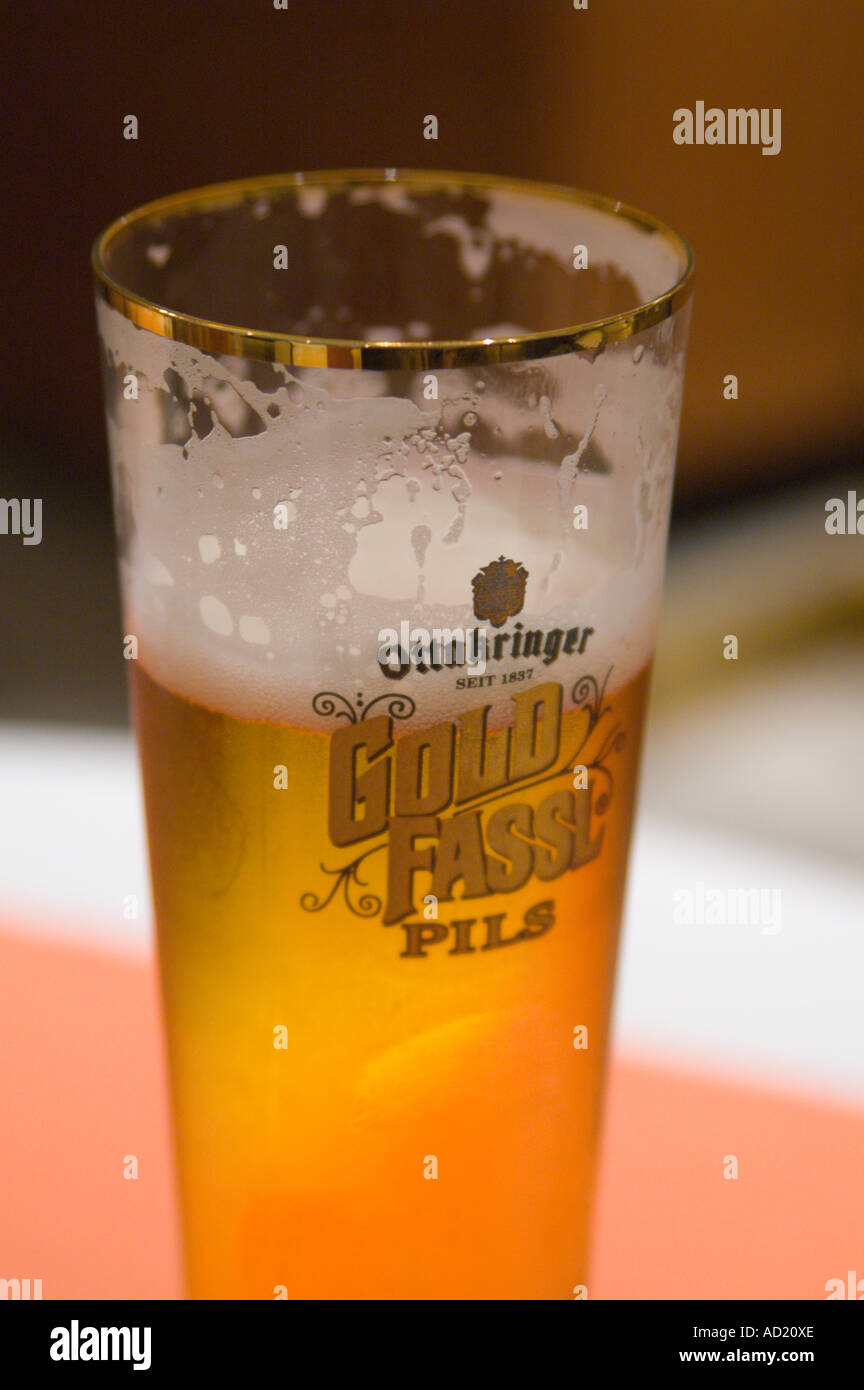 Ottakringer Goldfassl beer Stock Photo - Alamy