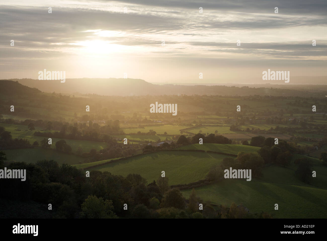 view From Coaley Peak near Stroud Gloucestershire England 2006 Stock ...