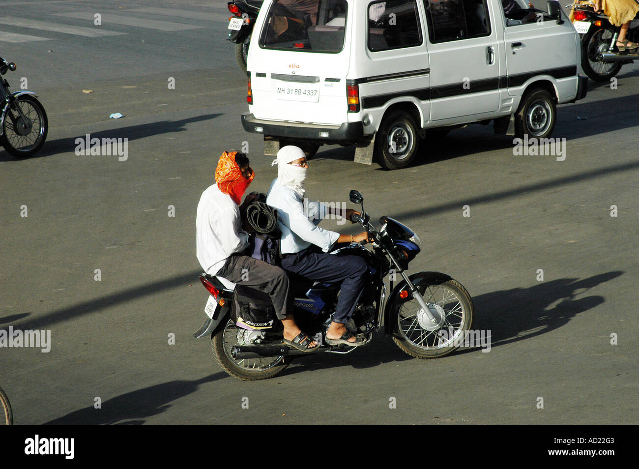 Indian pillion rider hi-res stock photography and images - Alamy