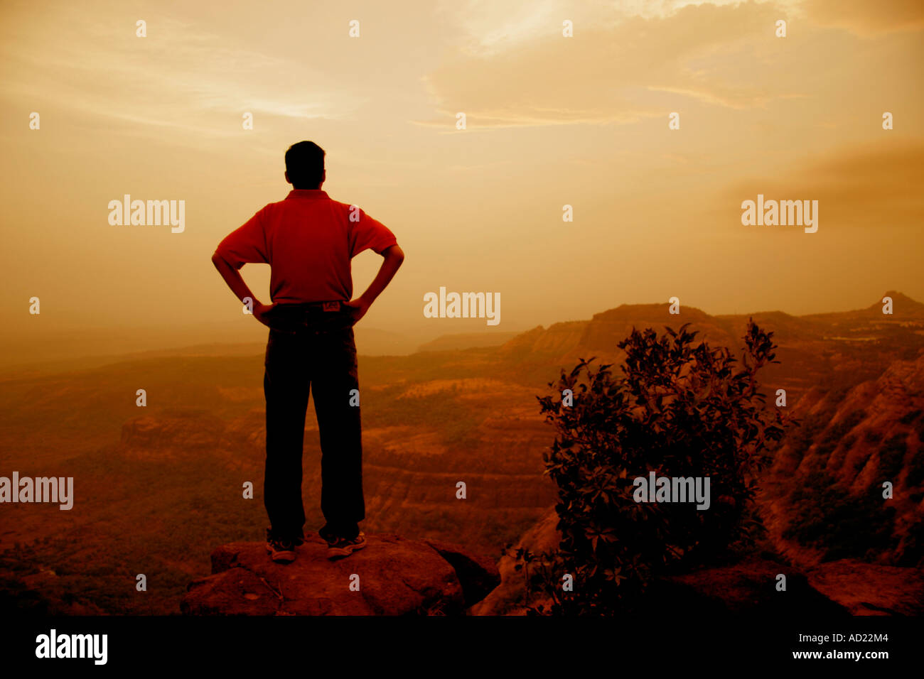 Asian man enjoying view top hi-res stock photography and images - Alamy