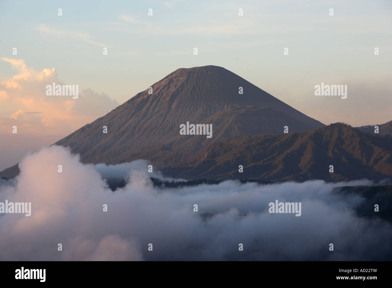 Gunung Semeru as seen from Gunung Penanjakan Java Indonesia Stock Photo ...