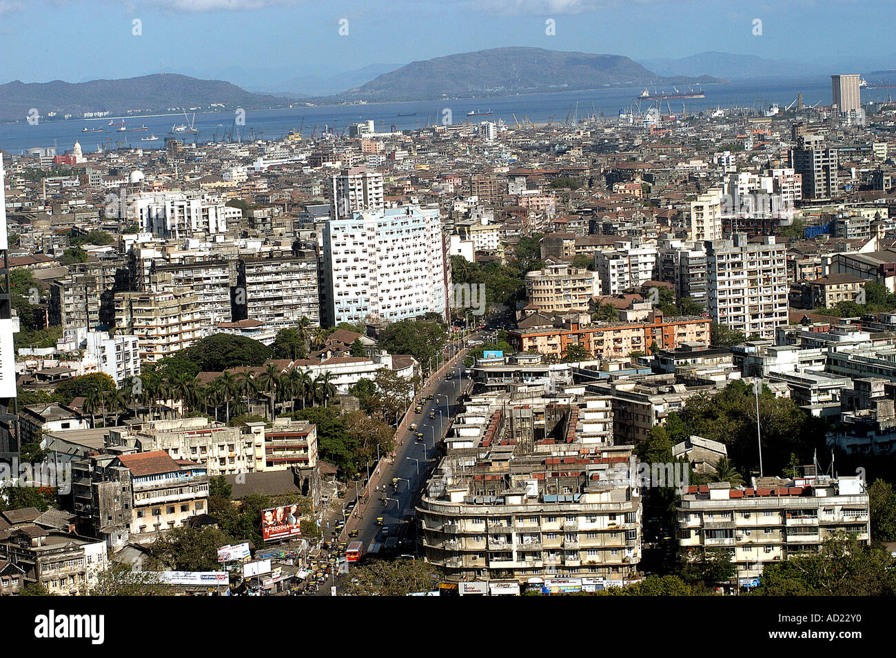 ASB72976 Aerial view of Mumbai city Bombay Mumbai Maharashtra India ...