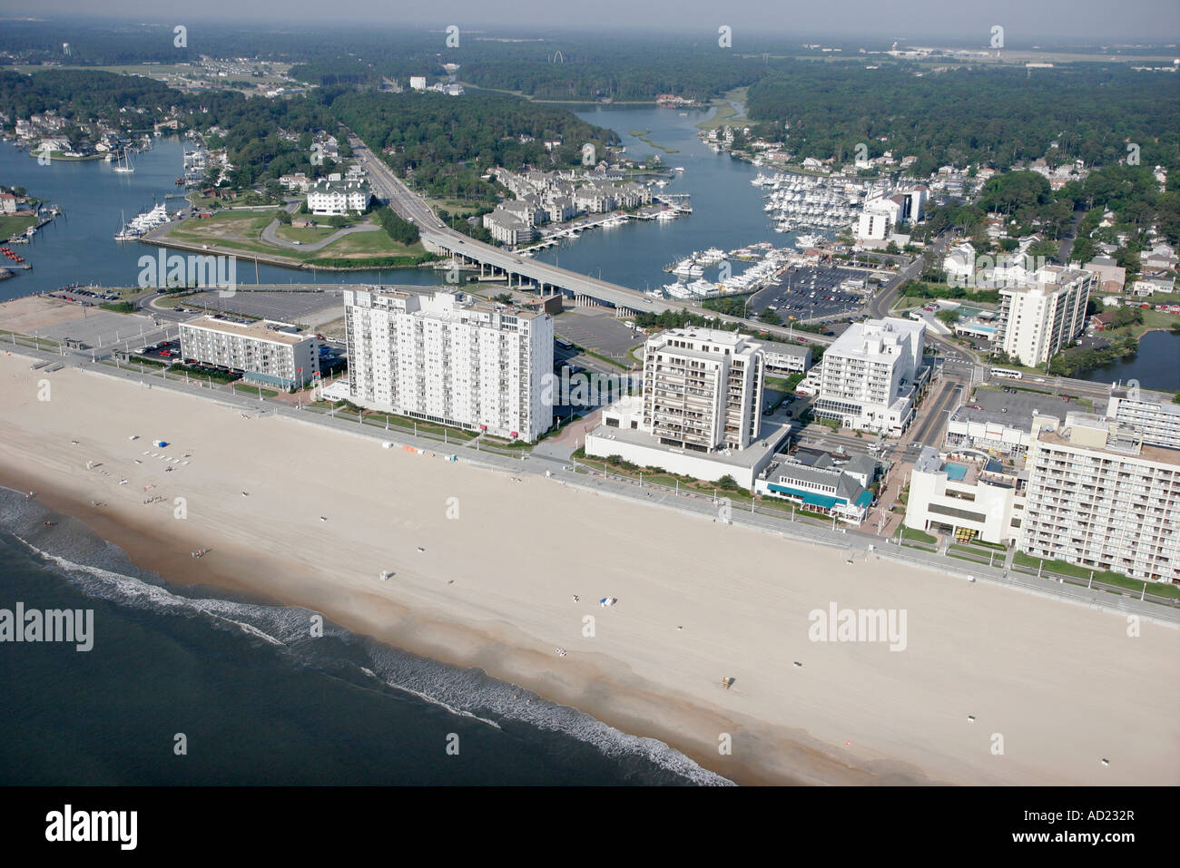 Virginia virginia beach aerial overhead above view hi-res stock ...