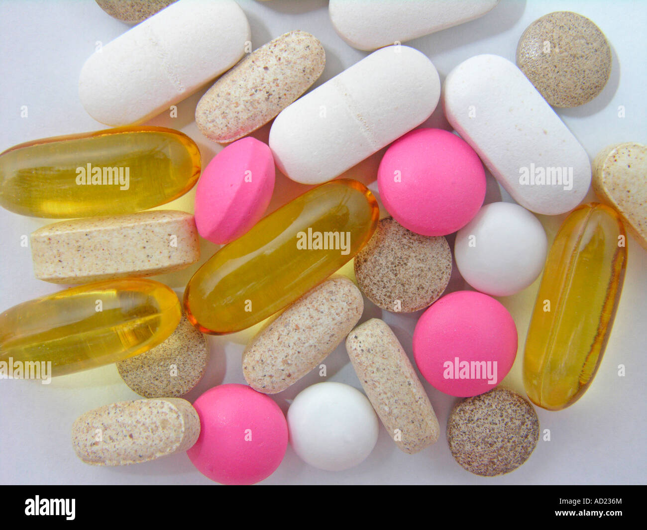 A photograph of a mixture of tablets Stock Photo - Alamy