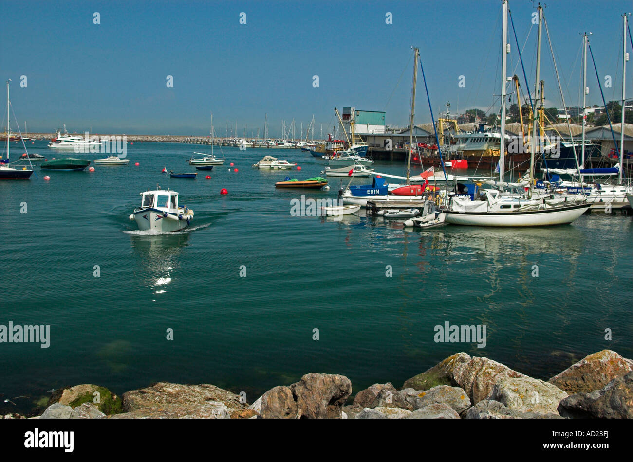 Brixham Harbour and Estuary Devon Great Britain England U K Stock Photo ...