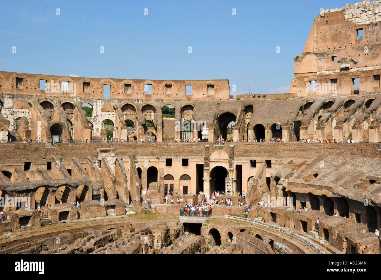 Interior view of the Coliseum or Colosseum Rome Italy Stock Photo - Alamy