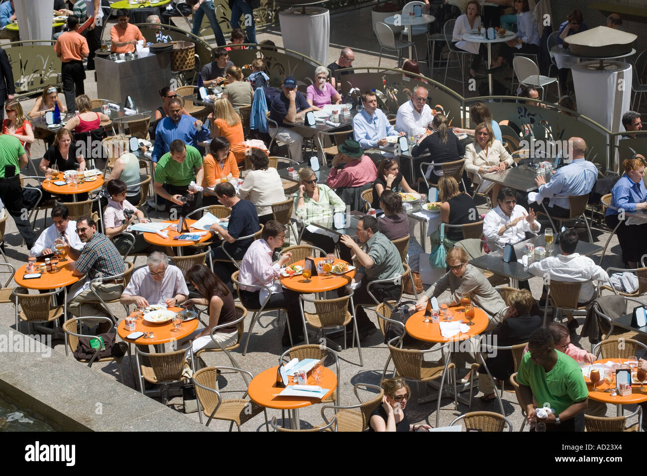Restaurant Terrace Rockerfeller Centre New York City USA Stock Photo ...