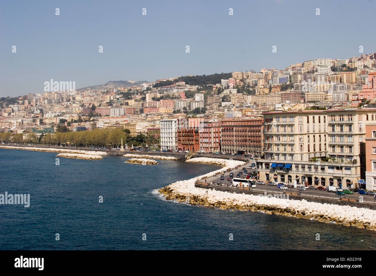 Seafront Naples Italy Stock Photo - Alamy