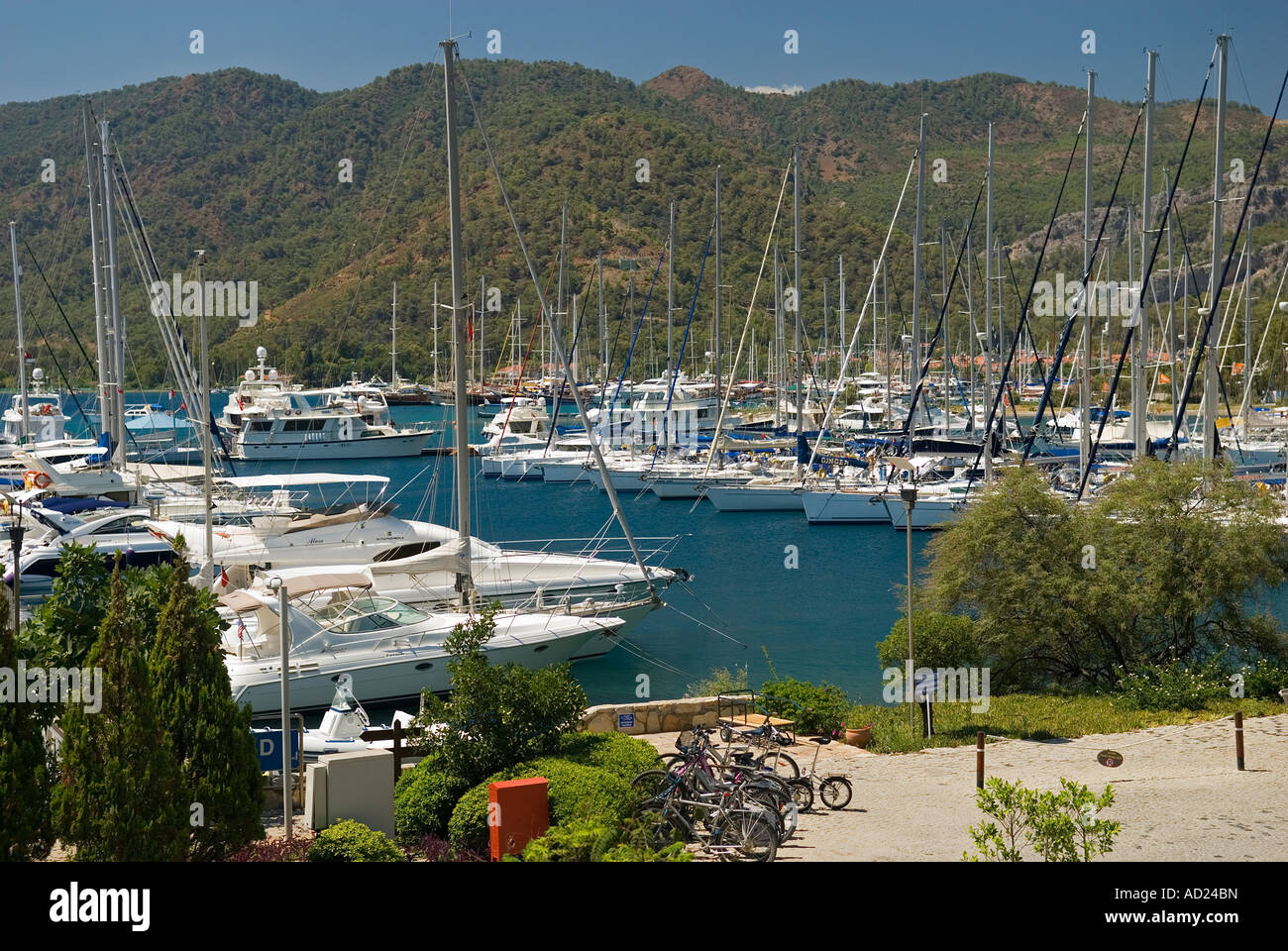 Port Gocek Marina, Gocek Fethiye Turkey Stock Photo - Alamy