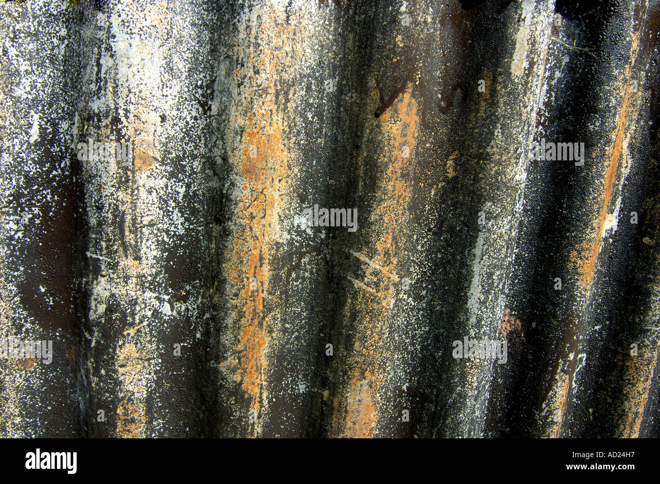 Paint peeling on corrugated iron Stock Photo - Alamy