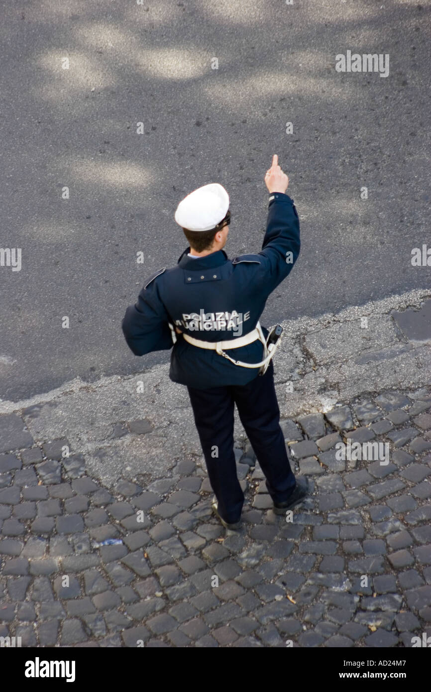 Traffic Policeman Naples Italy Stock Photo - Alamy