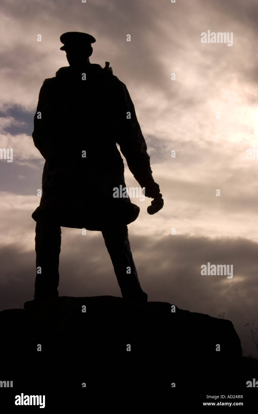Statue in Doune , Scotland . The David Stirling Memorial Stock Photo ...