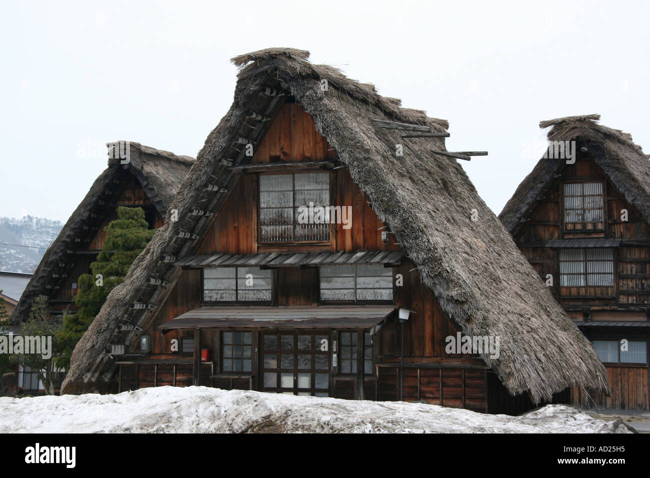 Traditional thatched farmhouses at Shirakawa-go in Gifu, Japan Stock ...