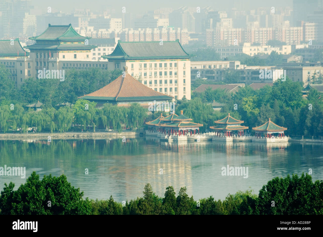 view of Beihai Lake Beijing China Stock Photo - Alamy