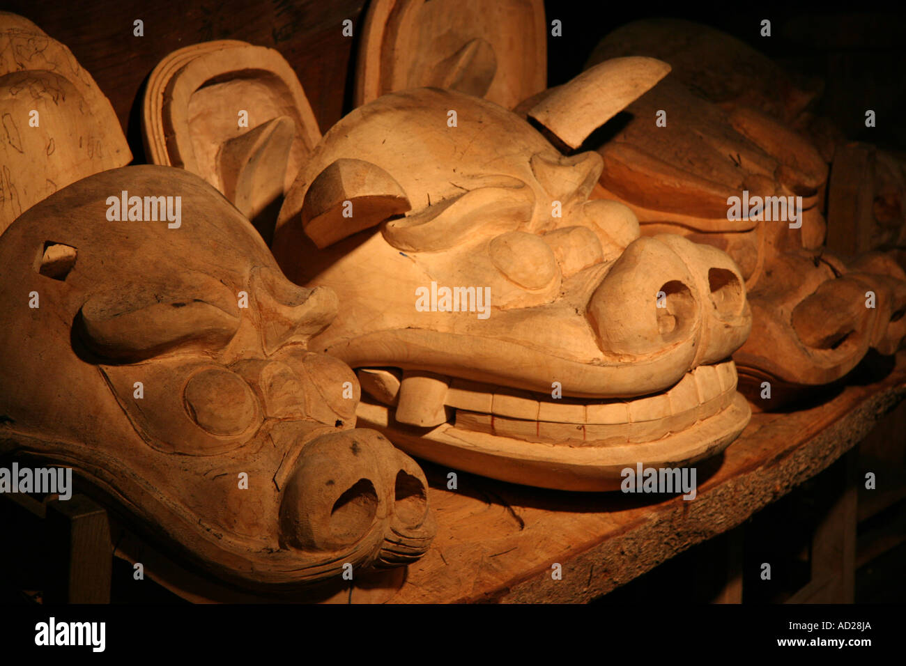 Japanese festival dragon mask Stock Photo - Alamy
