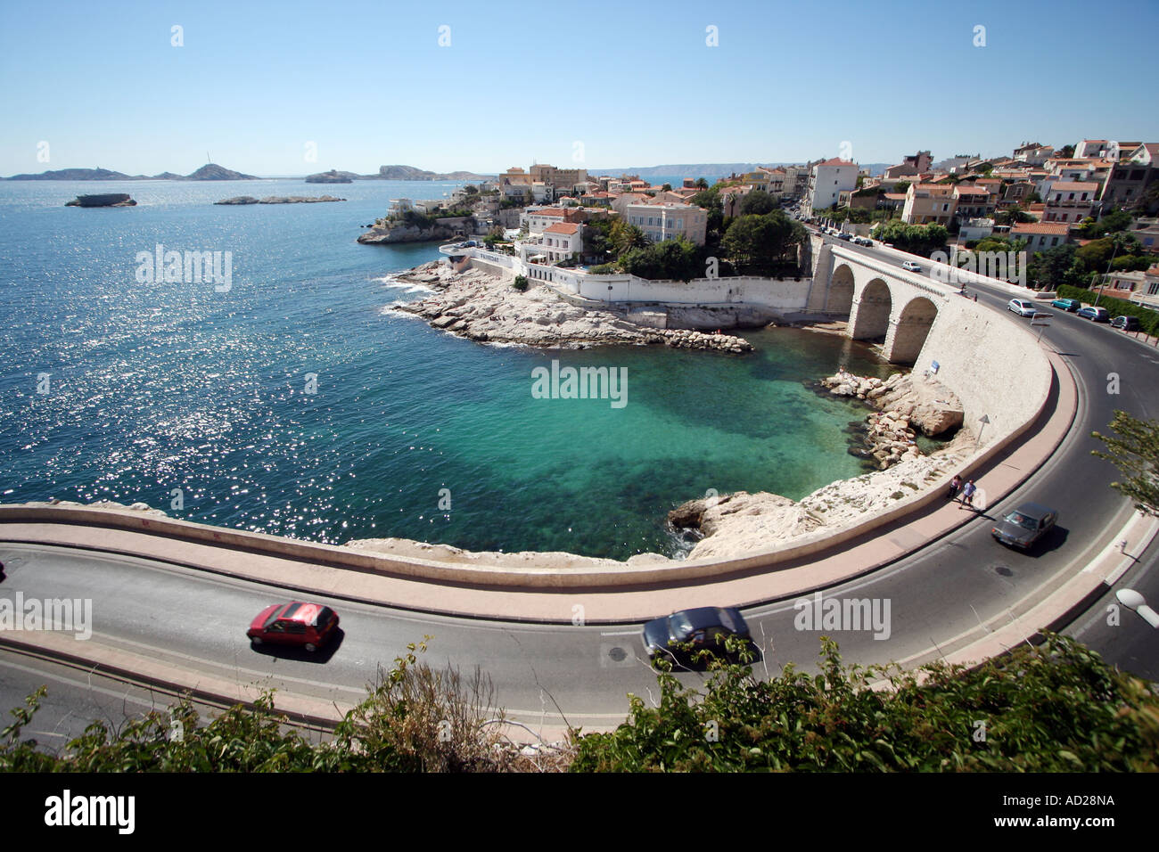 the winding corniche coastal road in marseille Stock Photo - Alamy