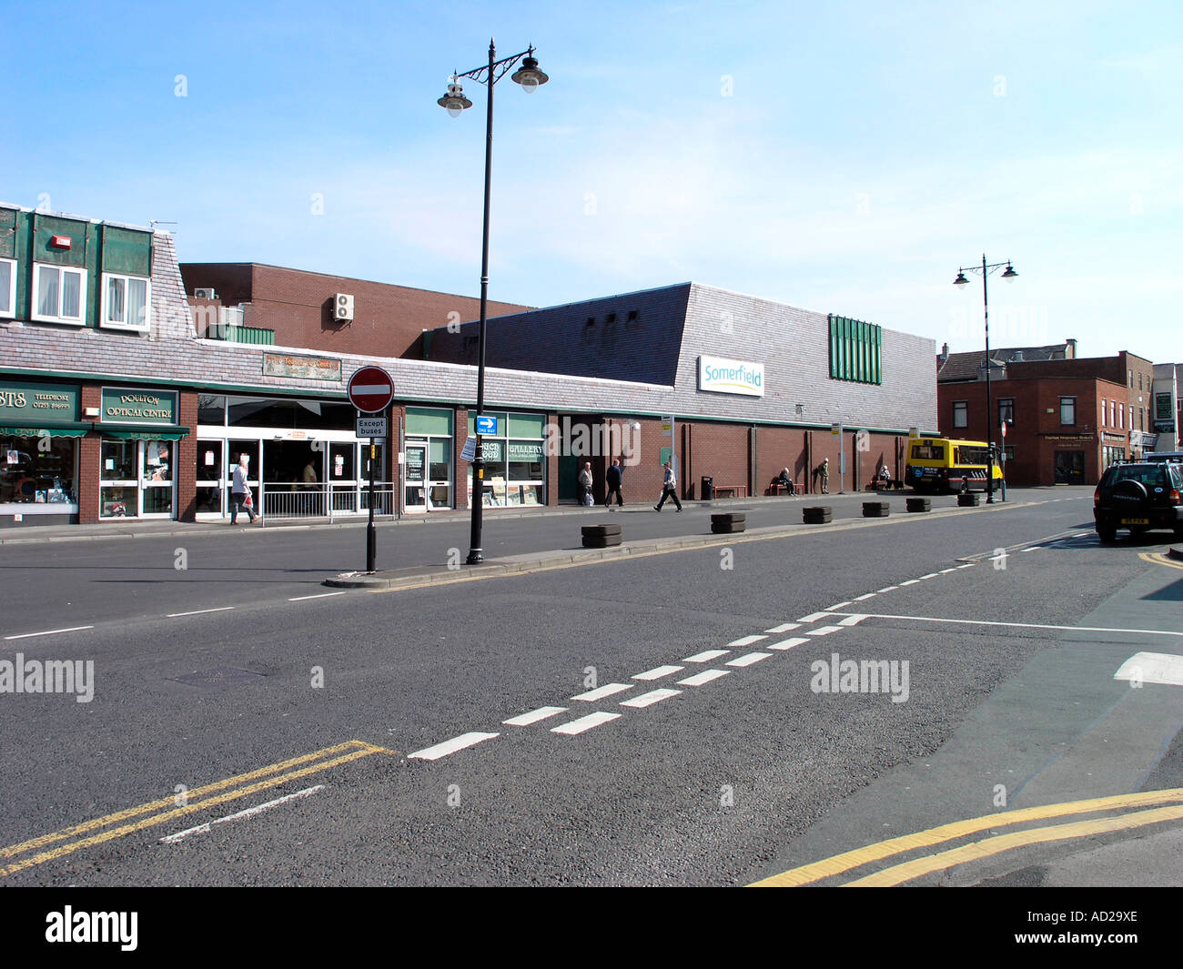 Somerfield supermarket and shopping centre in Poulton le Fylde Stock ...