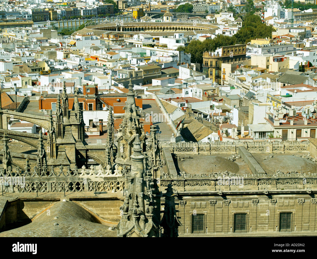 Overview of the cathedral of seville hi-res stock photography and ...