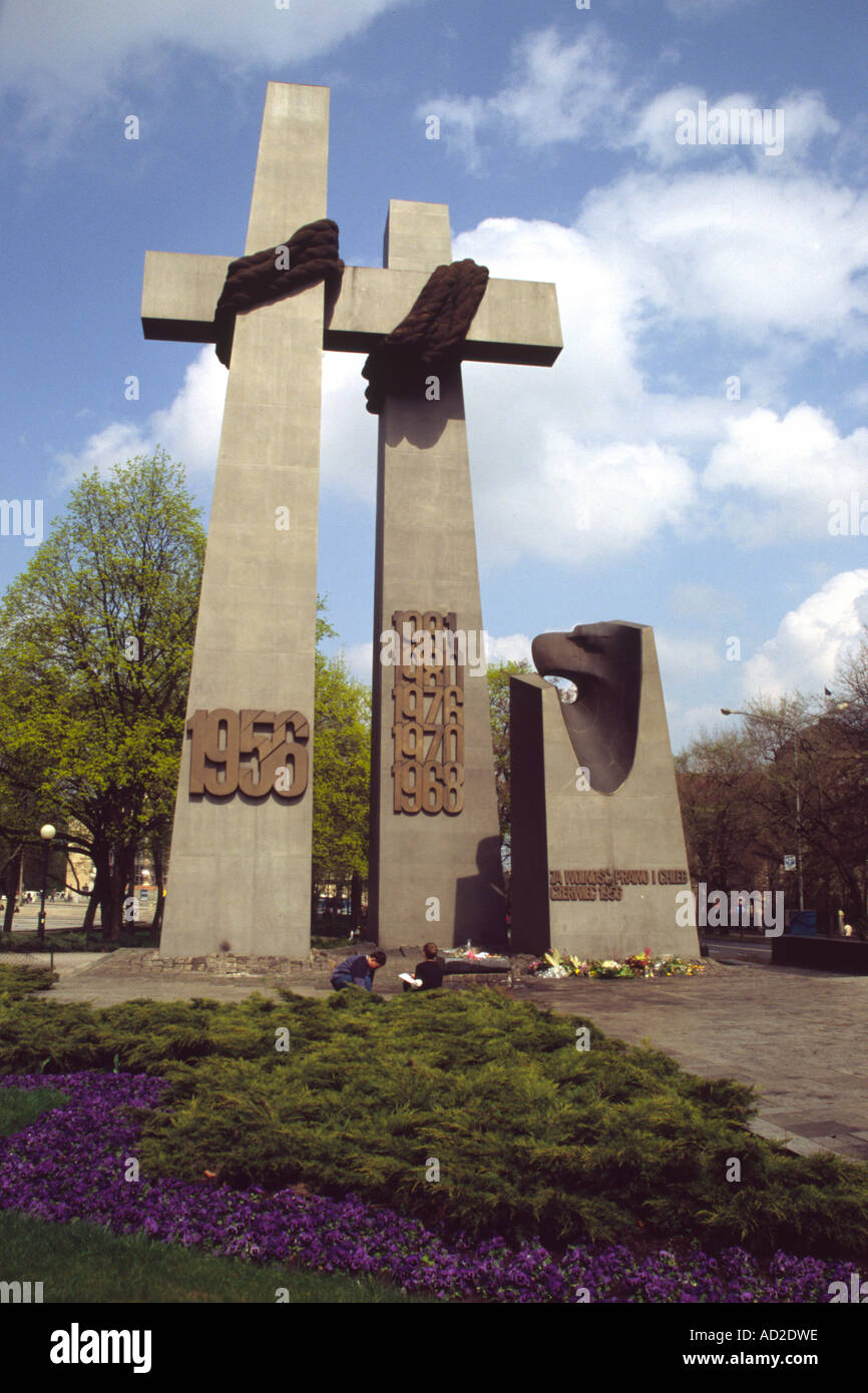 The Solidarity monument in Poznan, Poland Stock Photo - Alamy