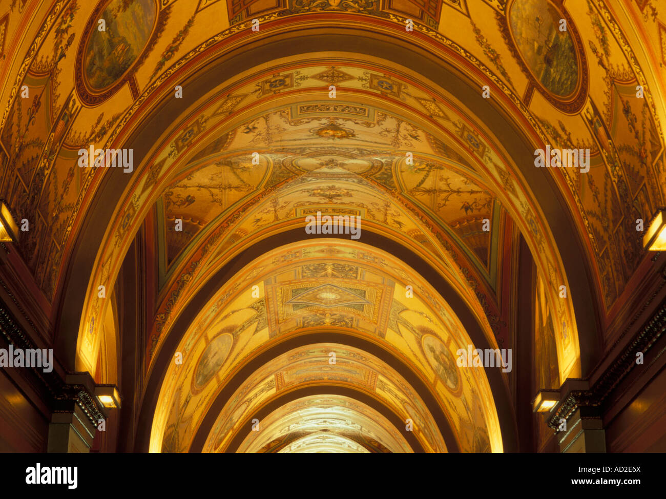 An arched ceiling in the Capitol Building Washington D C USA Stock ...