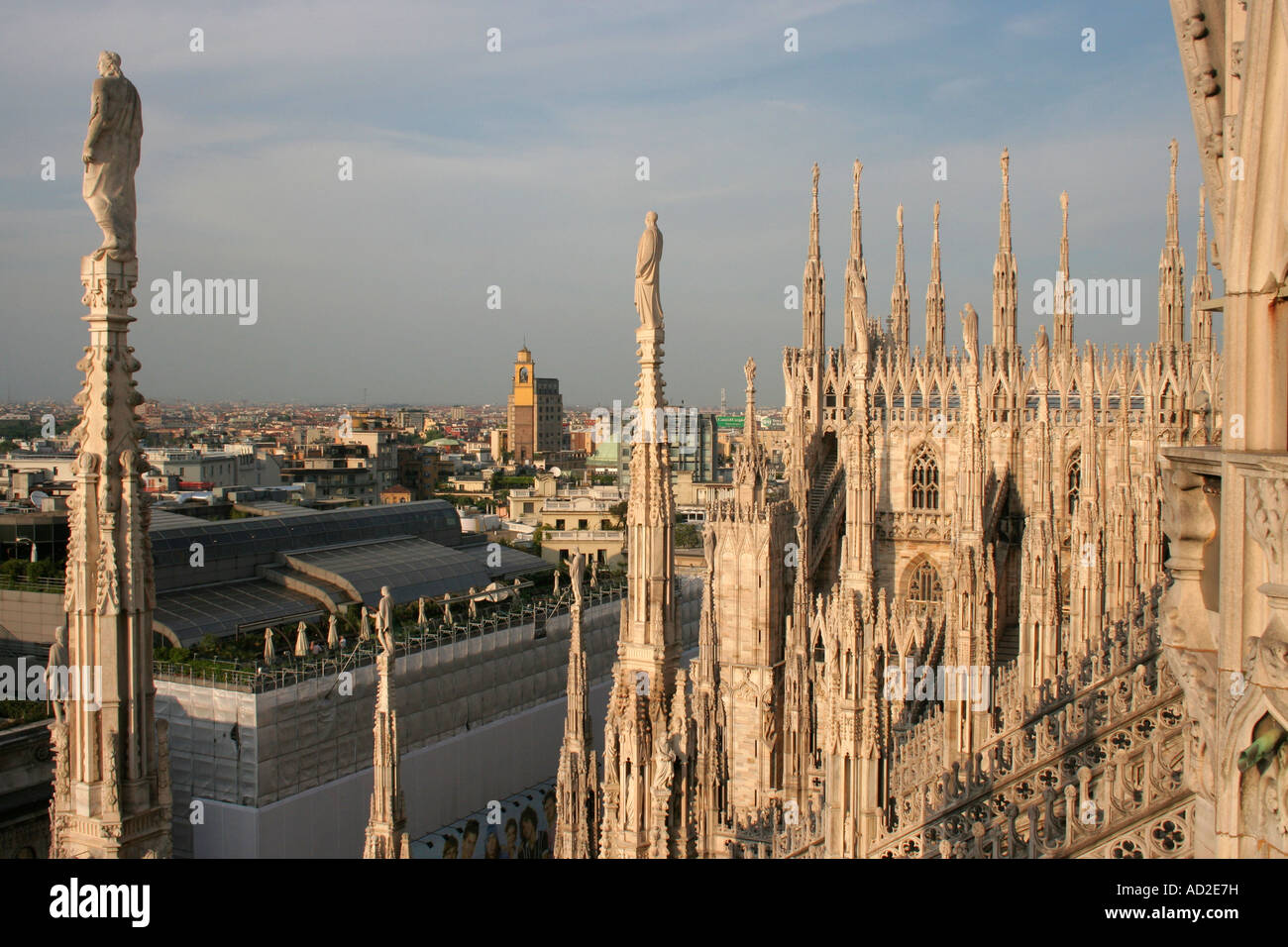 Europe, Italy, Lombardy, Milan, Duomo, Cathedral, spire, spires, roof ...