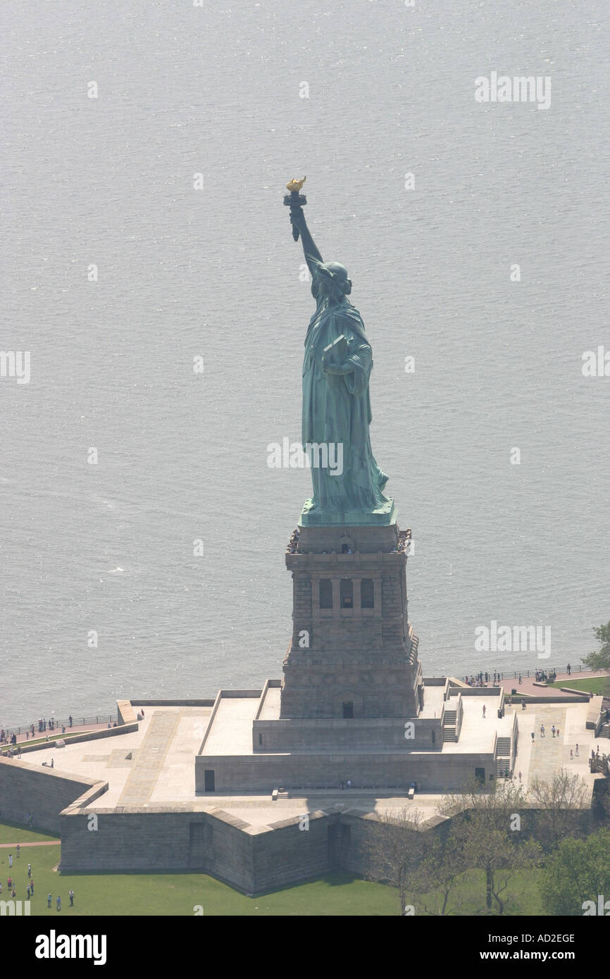 Aerial view of Statue of Liberty Stock Photo - Alamy