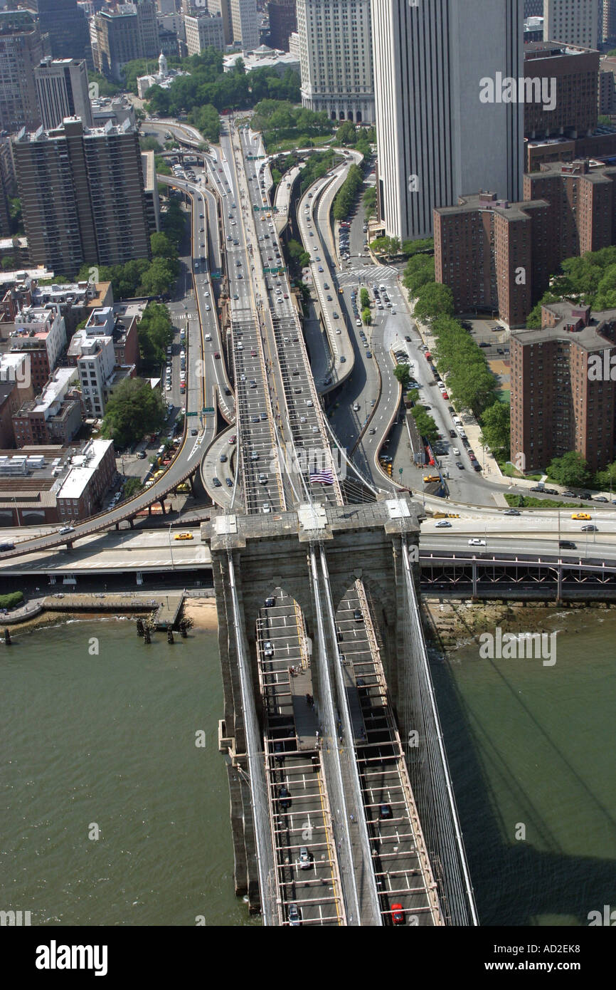 Birds eye view of brooklyn bridge hi-res stock photography and images ...
