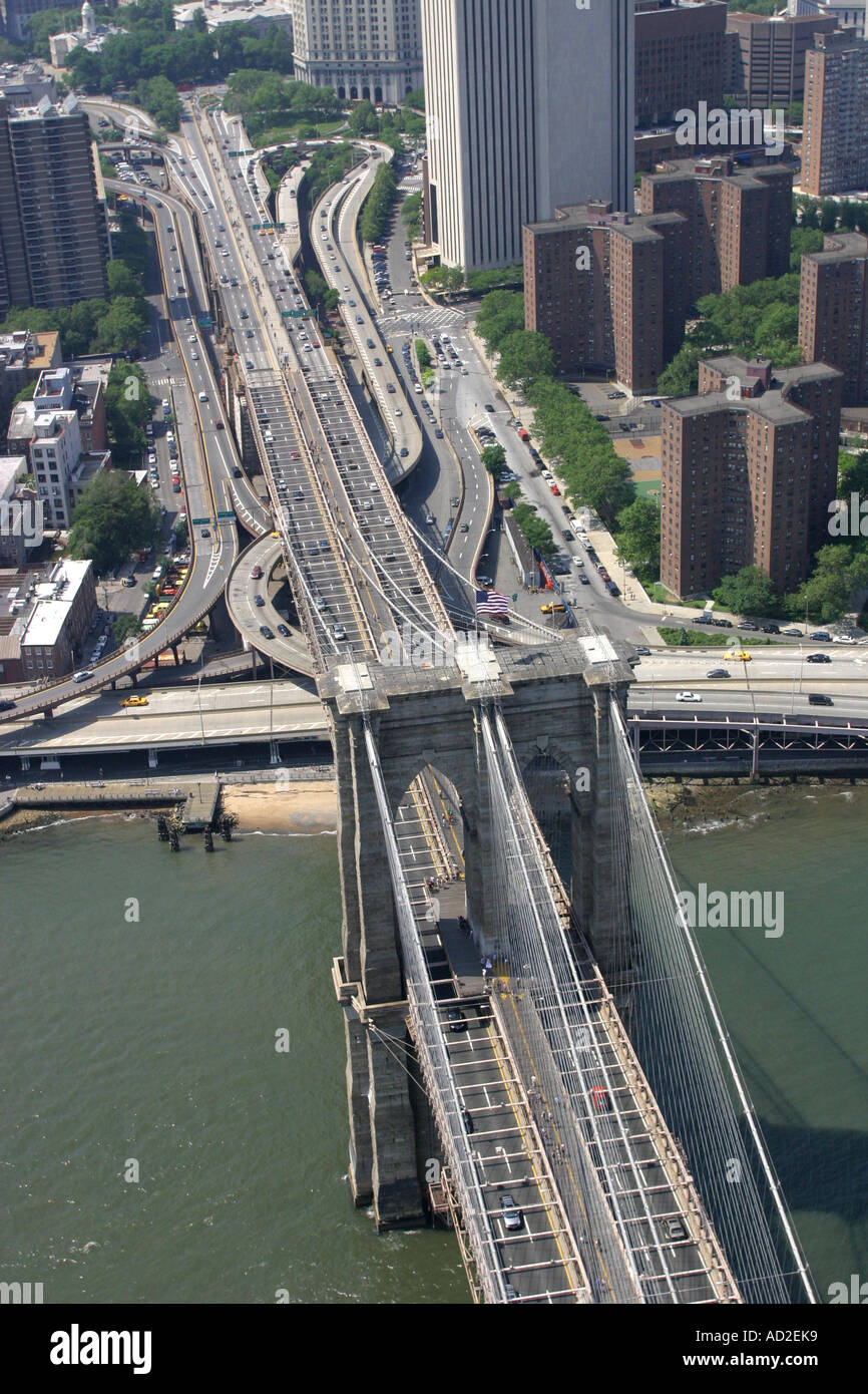 Birds eye view of brooklyn bridge hi-res stock photography and images ...