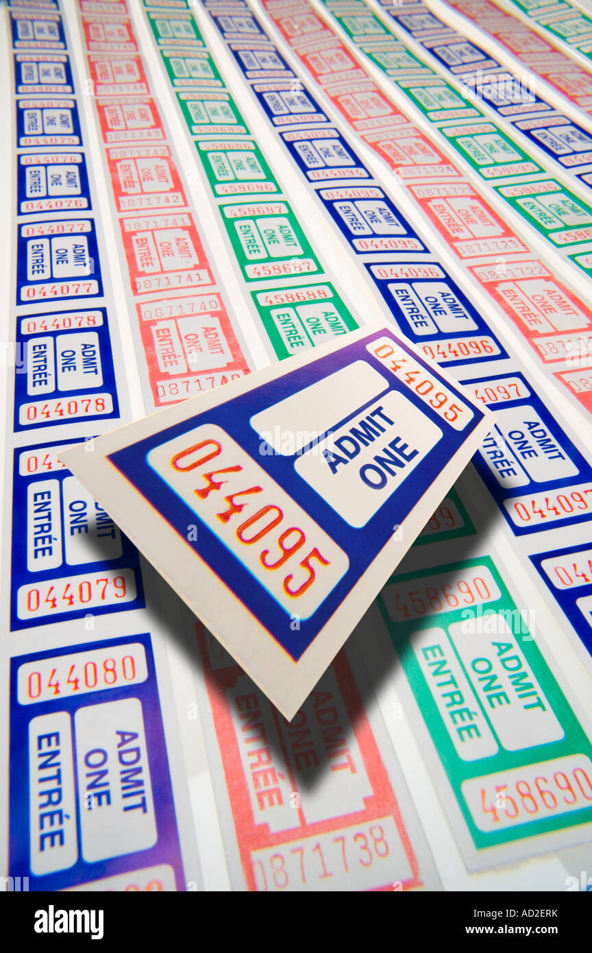Blue raffle tickets hi-res stock photography and images - Alamy