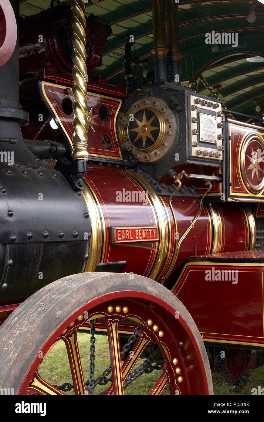 Boiler, wheel and cylinder of a showmans engine Stock Photo - Alamy