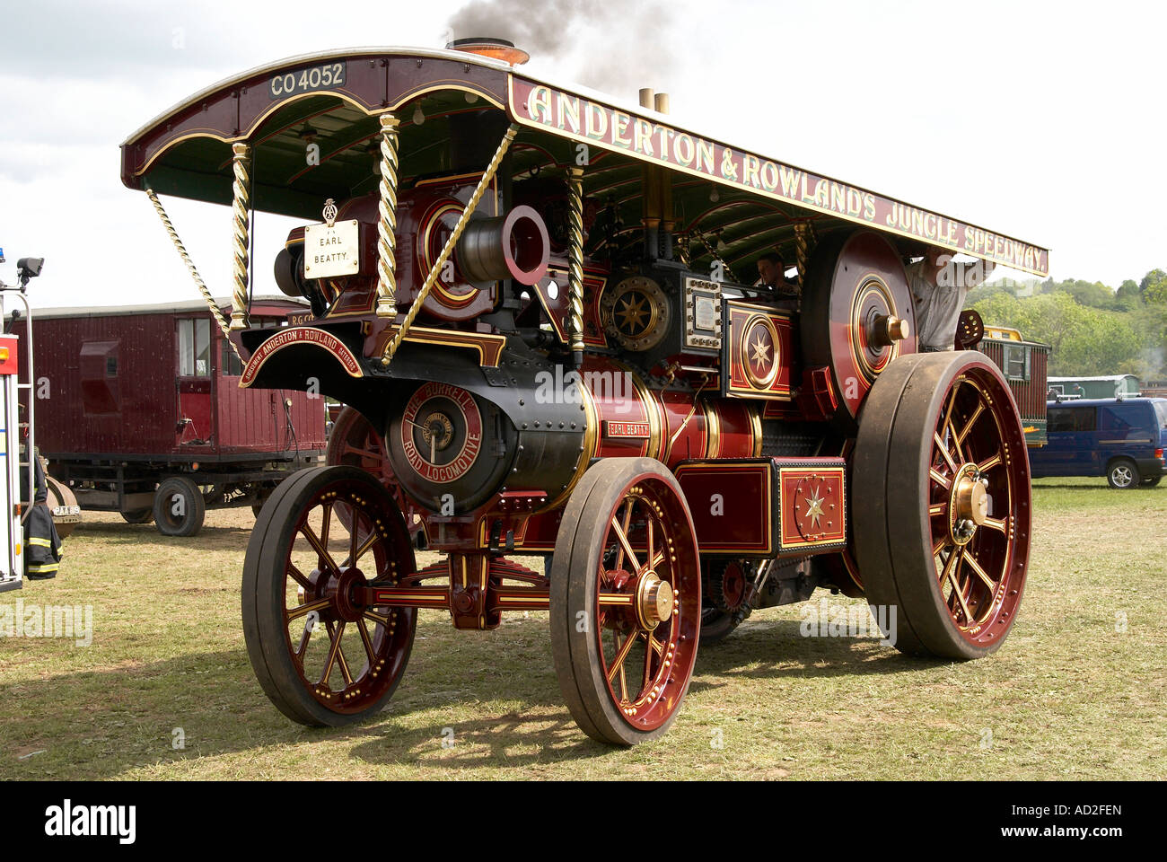 Burrell showmans engine at a steam rally, Hampshire, England June 2007 ...