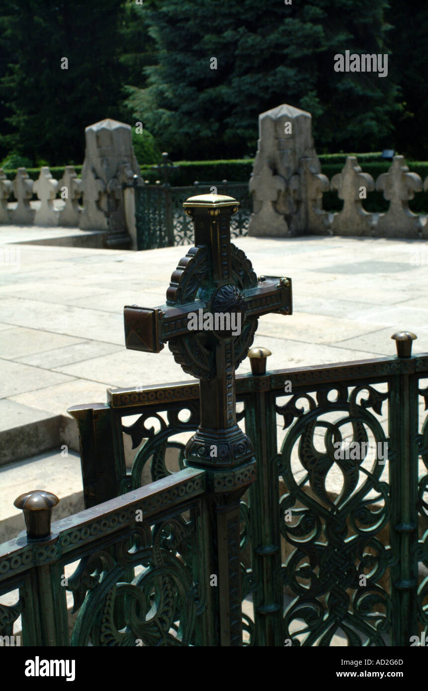Ornamental bronze fence near Romanian Emperors necropolis The Monastery ...