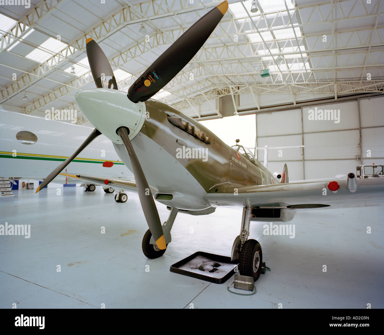 World war two Spitfire fighter aircraft in the Biggin Hill heritage ...
